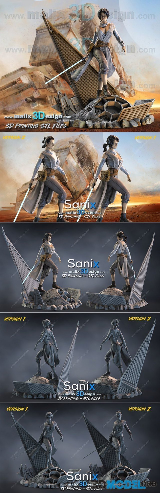 3D Model – Rey – Printable