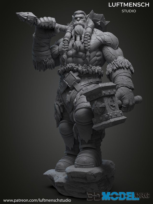 3D Model – Thrall – WOW – Statue