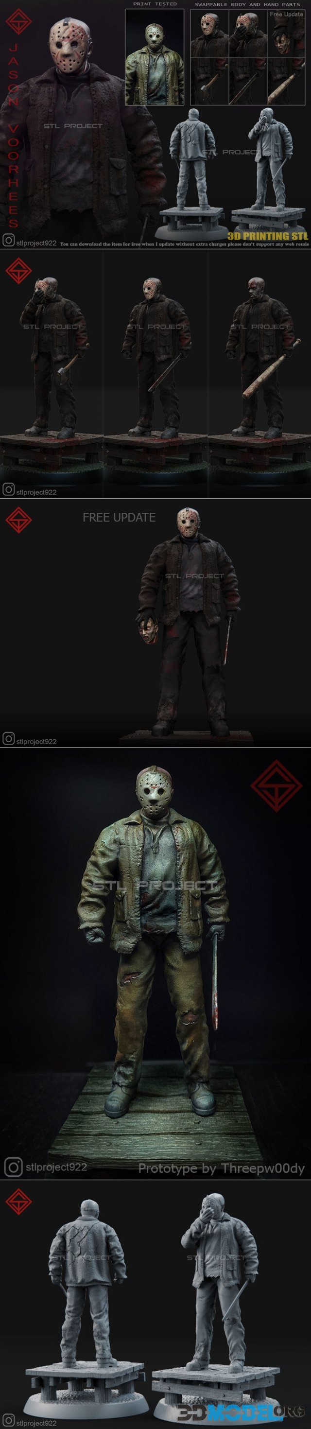 3D Model – Jason Girl – Printable