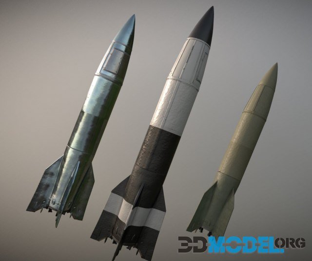 3D Model – A4 (V-2) Rocket PBR
