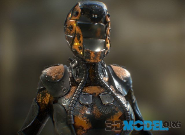 3D Model – ARMOR CYBER Z29 PBR