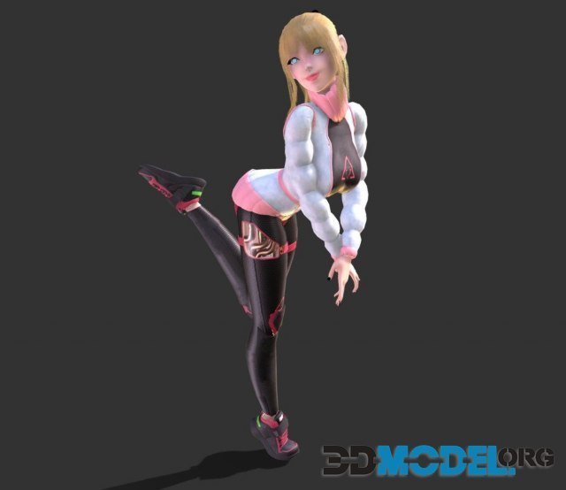 3D Model – Bionic Girl Monica PBR