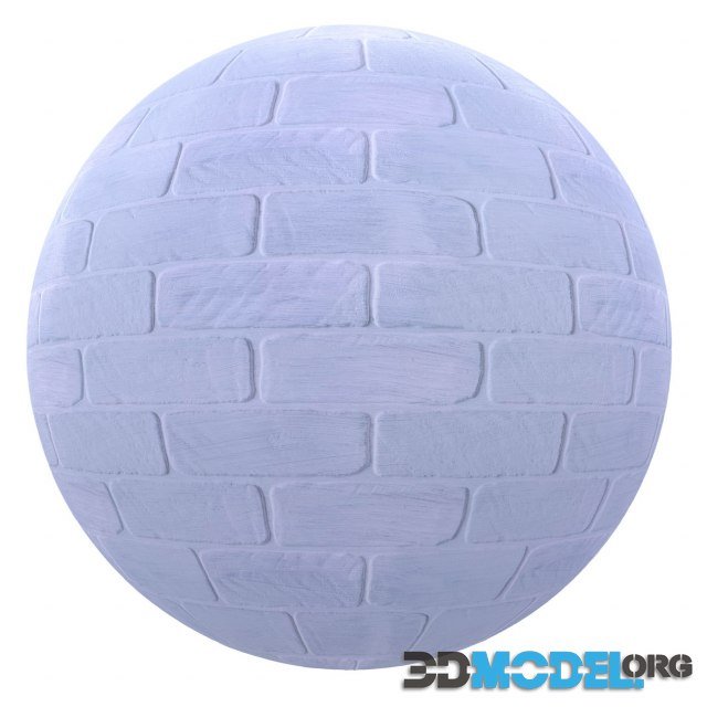 PBR Texture – Blue brick wall