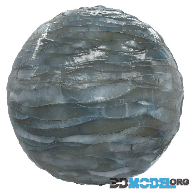 PBR Texture – Blue shiny rock