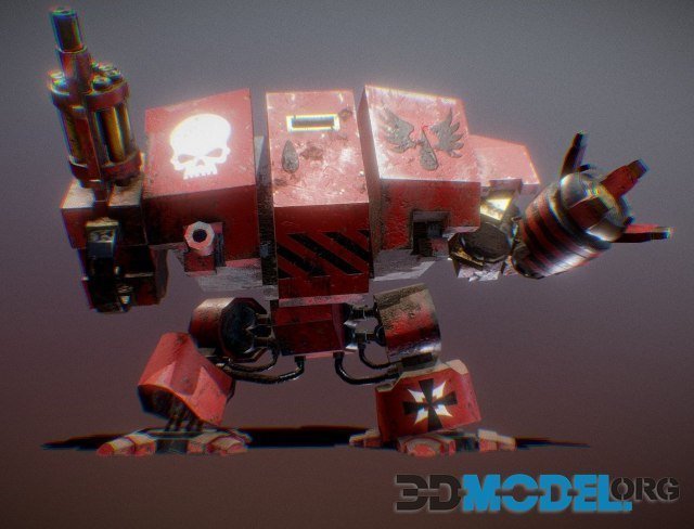 3D Model – W40k space wolf dreadnought redemptor PBR