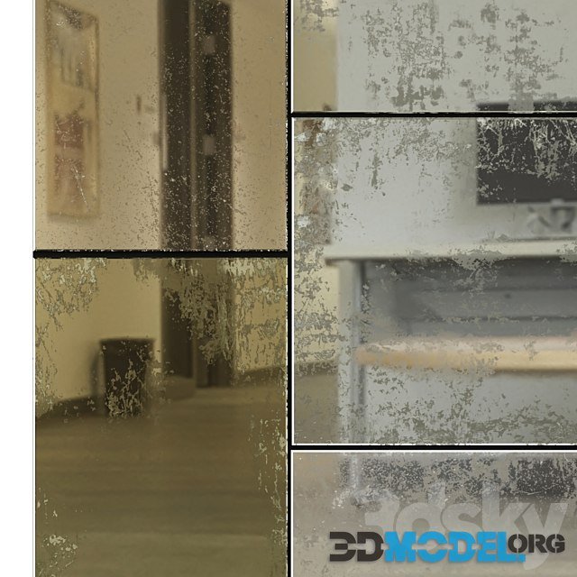 3D Model – Mirror Random Mirror by Julian Chichester (vintage style)