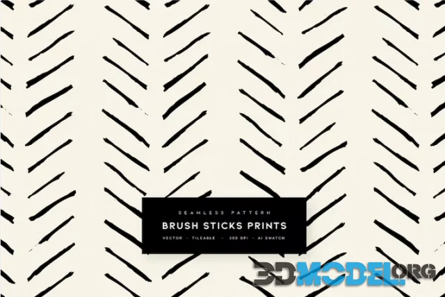 2D Graphics – Brush Sticks Prints