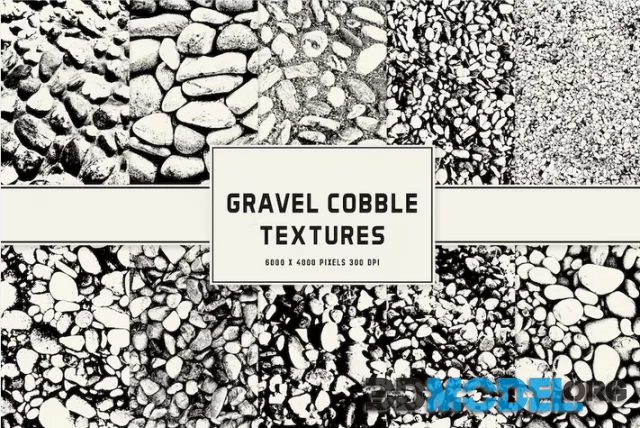 2D Graphics – Gravel Cobble Textures