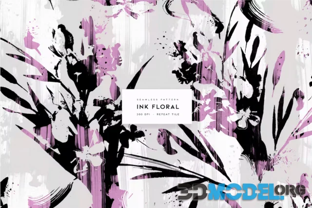 2D Graphics – Ink Floral