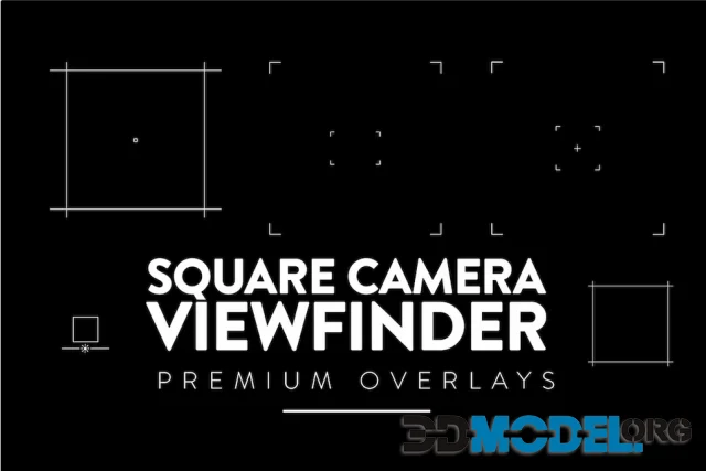 2D Graphics – 15 Square Camera Viewfinder Overlays