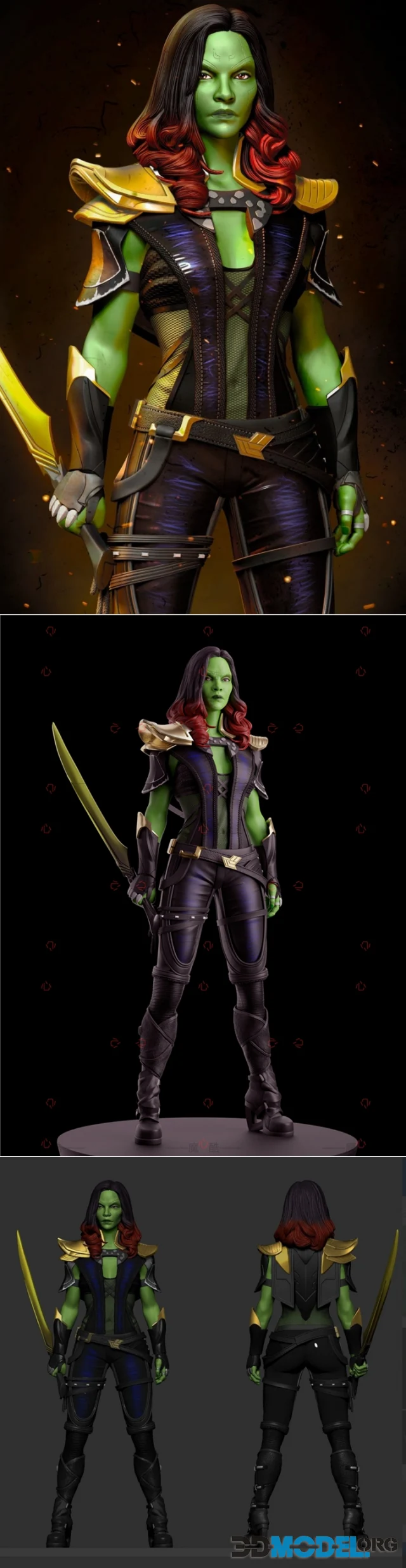 3D Model – Gamora Chibi – Printable