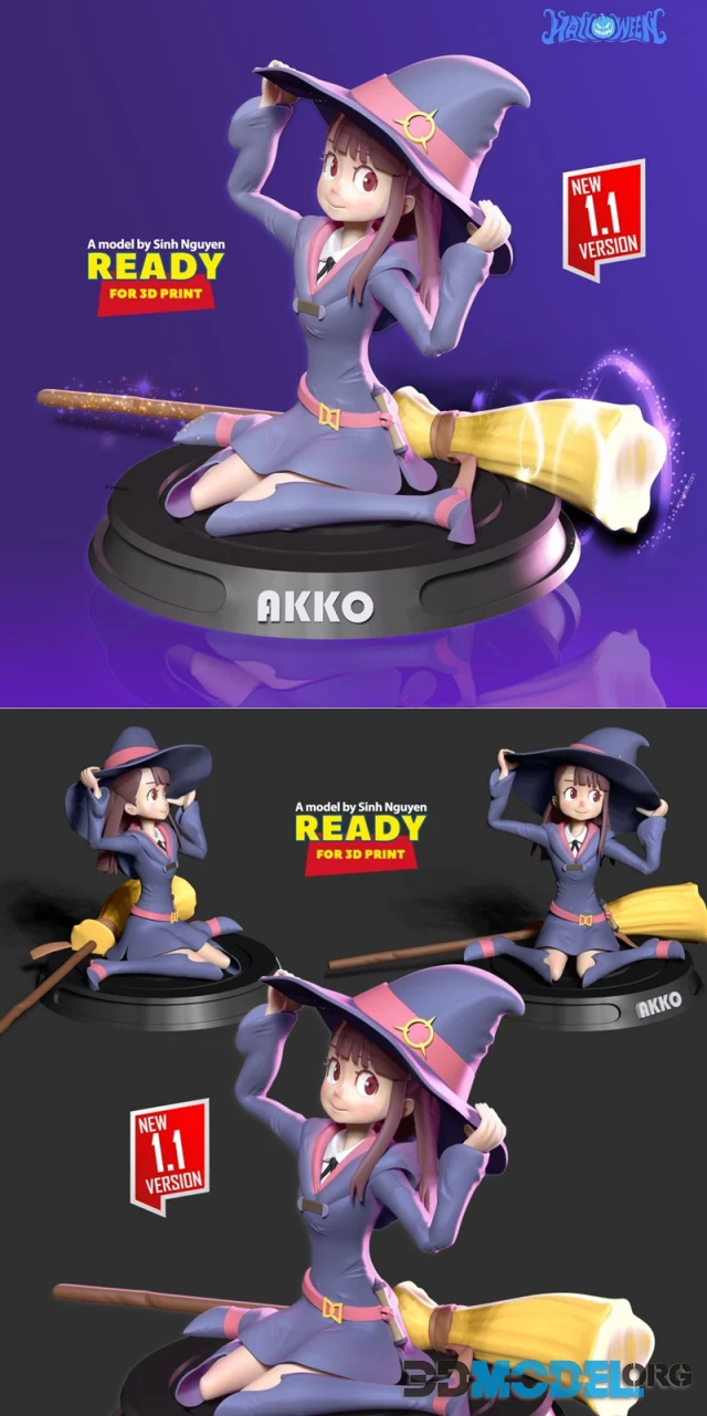 3D Model – Akko - Little Witchl – Printable