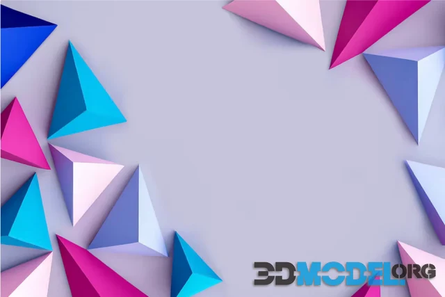 2D Graphics – Abstract Design with 3D Triangles