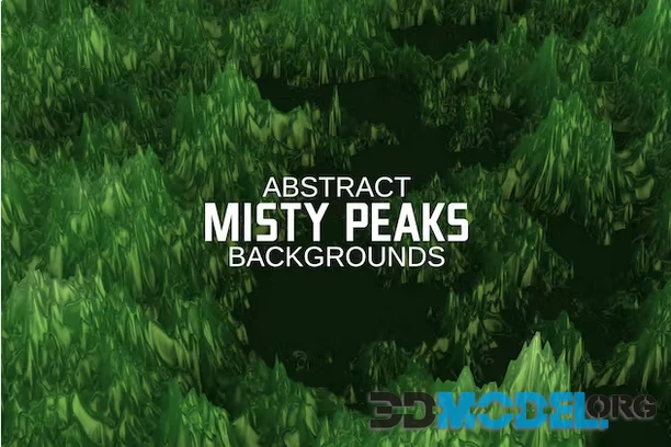 2D Graphics – Abstract Misty Peaks Backgrounds