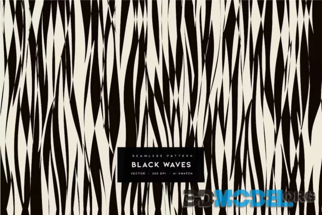 2D Graphics – Black Waves