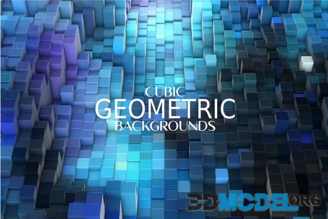 2D Graphics – Cubic Geometric Backgrounds