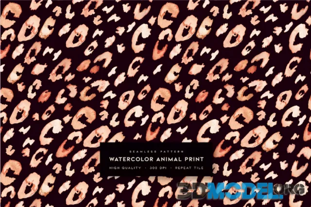 2D Graphics – Watercolor Animal Print