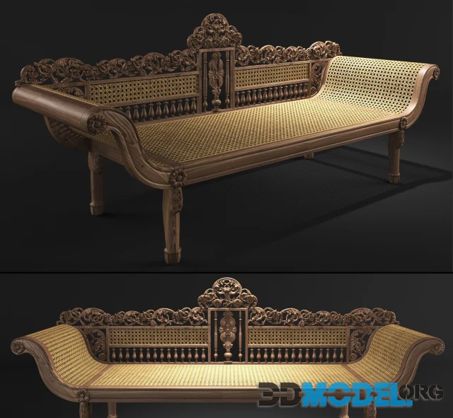 3D Model – Indochine Bench 2