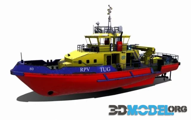 3D Model – Tugboat (PBR)