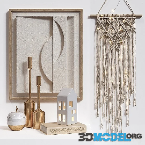 3D Model – Gold Macrame
