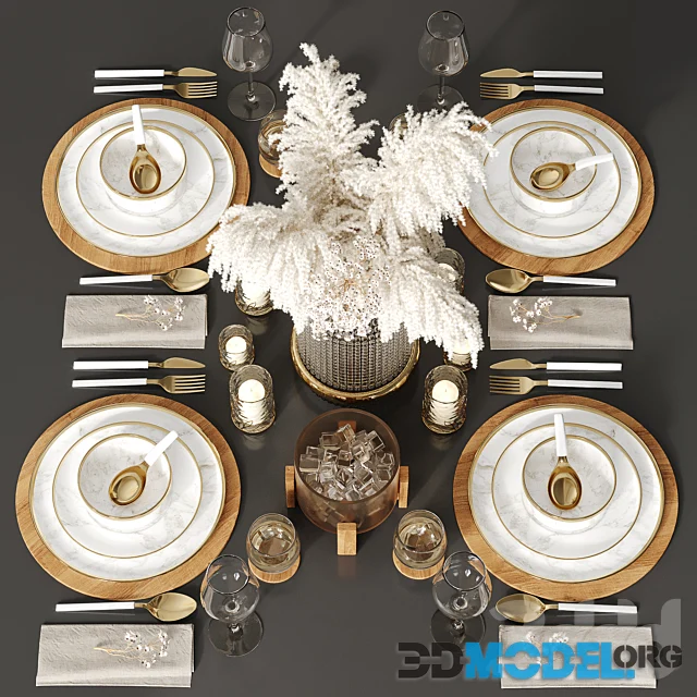 3D Model – Table set 01
