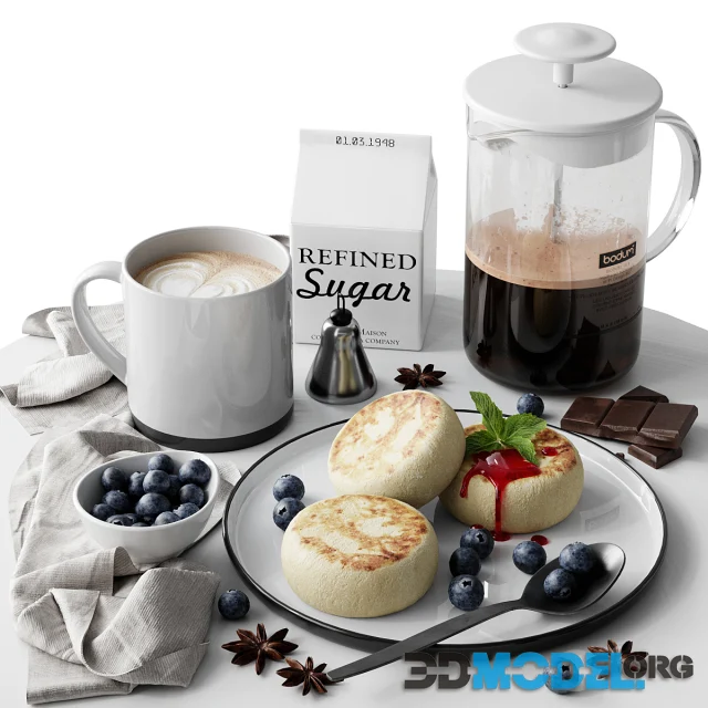 3D Model – Coffee Set 4