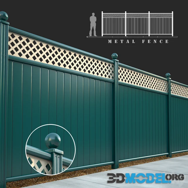 3D Model – metal fence
