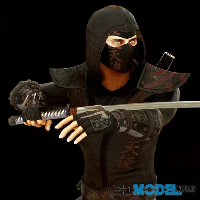 3D Model – Ninja with sword