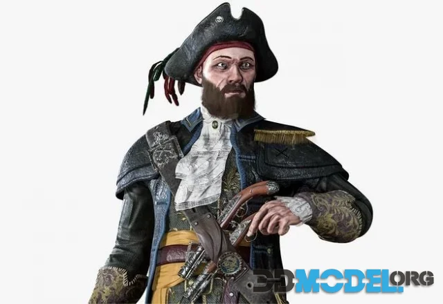 3d Model Pirate Captain