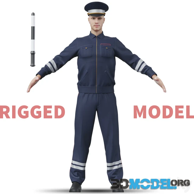 3D Model – Police Inspector
