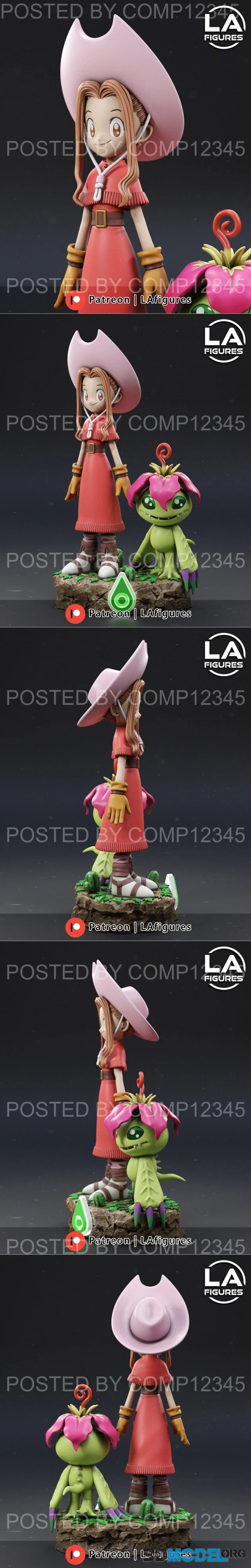 3D Model – L.A. Figures - Mimi and Palmon – Printable