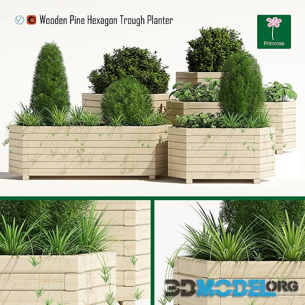 3D Model – Trough Planter