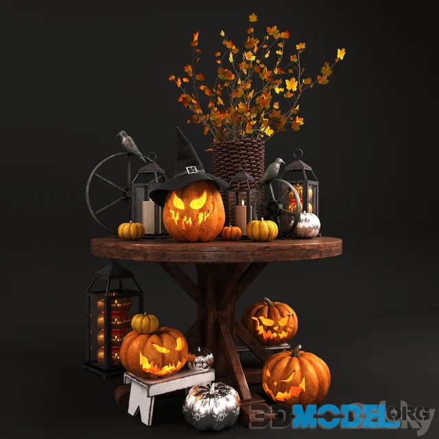 3D Model – Halloween Set
