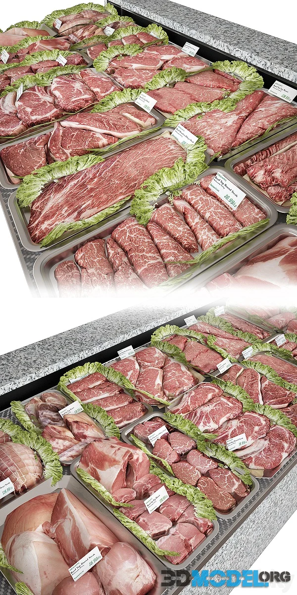 3D Model – Meat Showcase