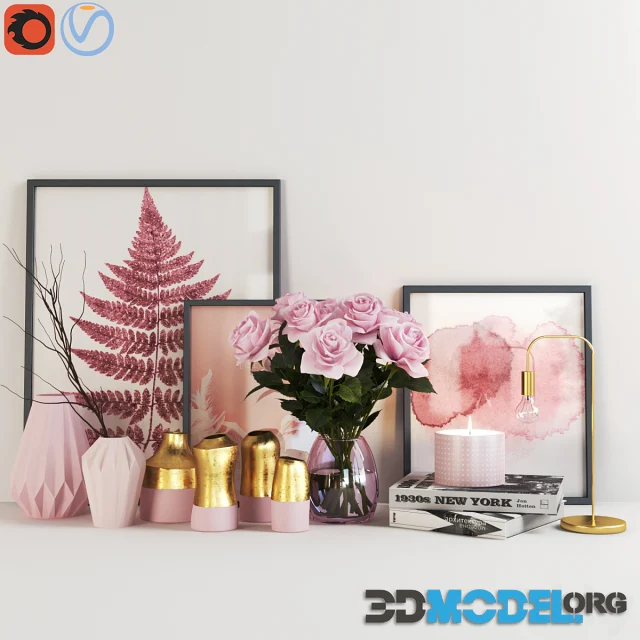 3D Model – Set 233 pink