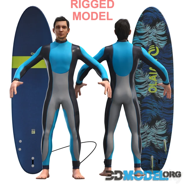 3D Model – Surfer