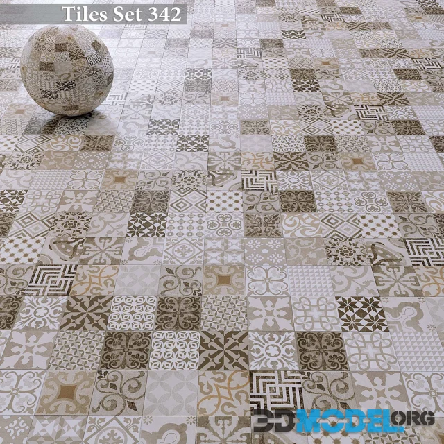3D Model – Tiles set 342