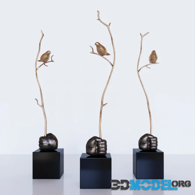 3D Model – Sculpture Birds