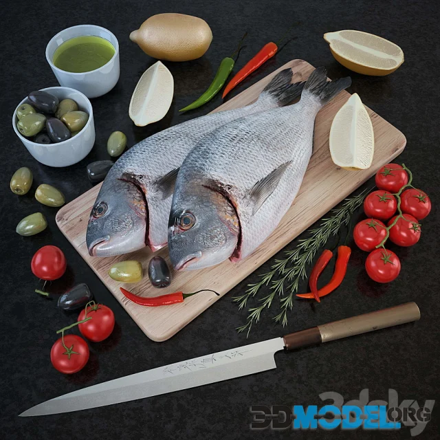 3D Model – Fresh fish
