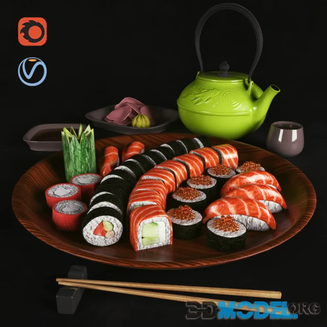 3D Model – Sushi Set