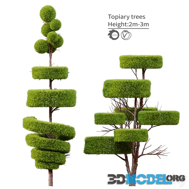 3D Model – Topiary trees