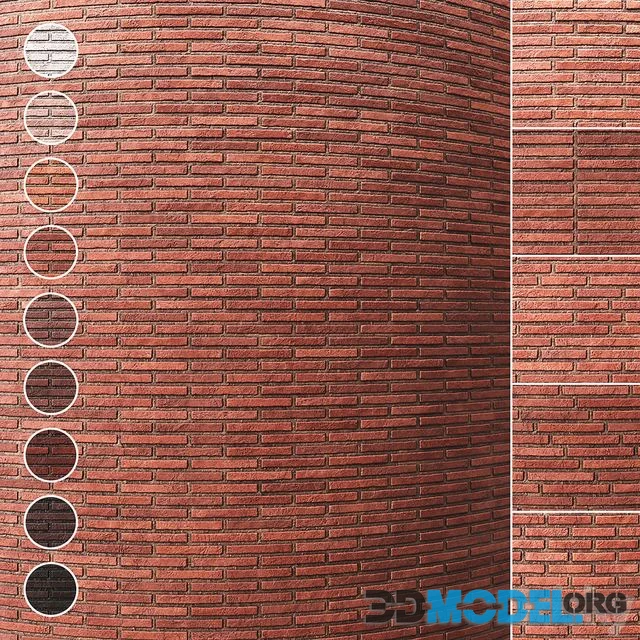 3D Model – Brick wall 012