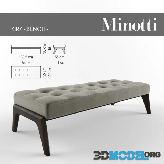 3D Model – Kirk Bench Minotti