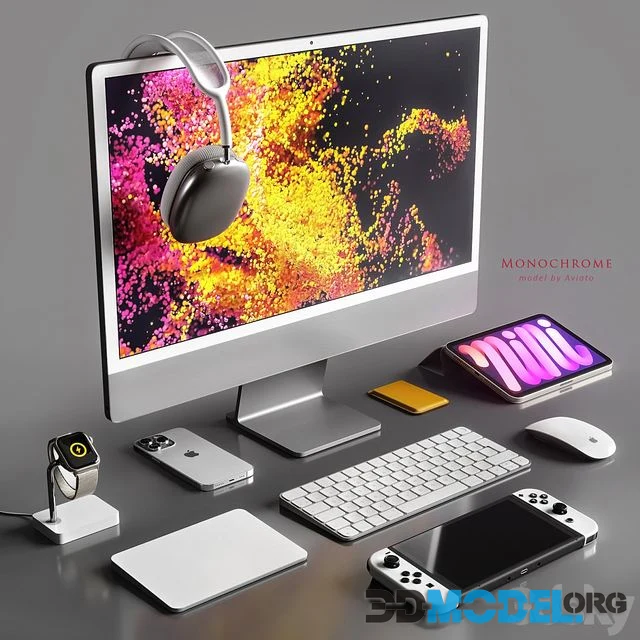 3D Model – monochrome