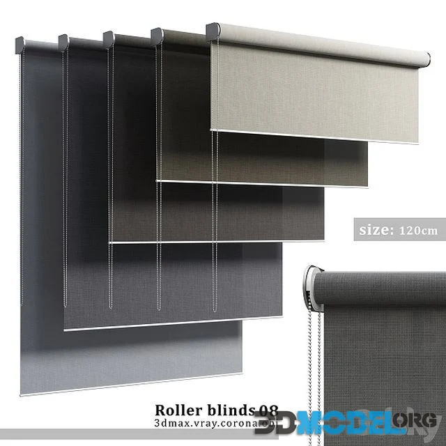 3D Model – Roller blinds 08