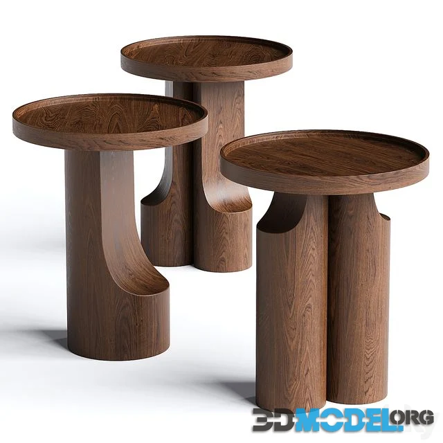 3D Model – Walnut sofa table