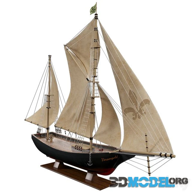 3D Model – Decorative ship