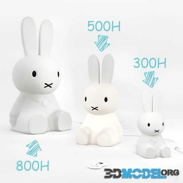 3D Model – Miffy lamp