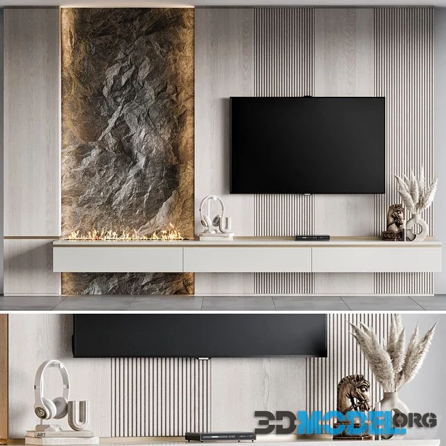 3D Model – TV Wall 35