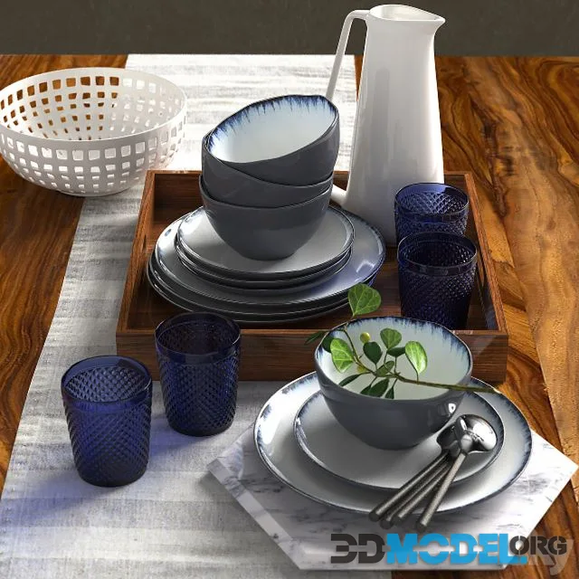 3D Model – CB2 Flatware Set